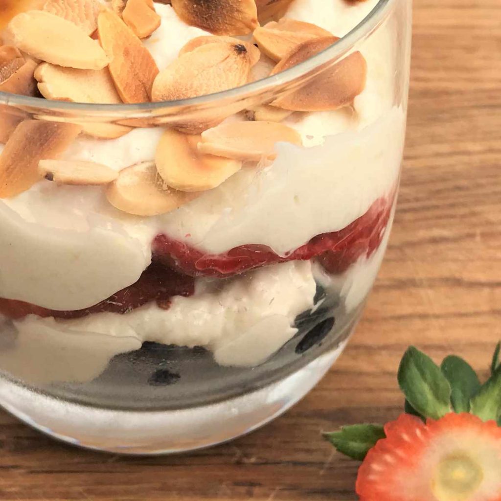Gooseberry Fool with Custard - Cinnamon and Kale