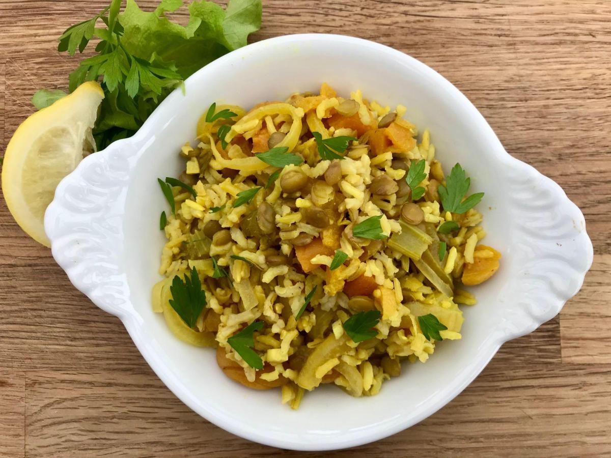 Brown Rice Pilau - easy healthy vegan dinner - Cinnamon and Kale