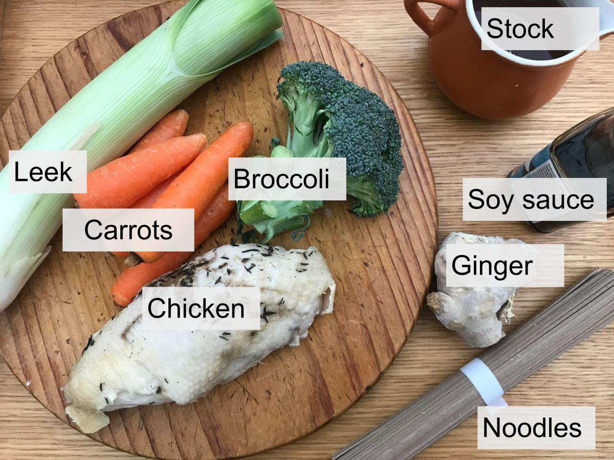 Chicken Ramen Noodles - Cinnamon and Kale