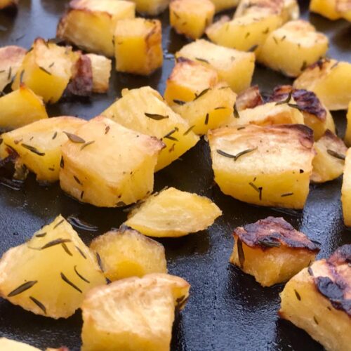 Roasted Swede - Cinnamon and Kale