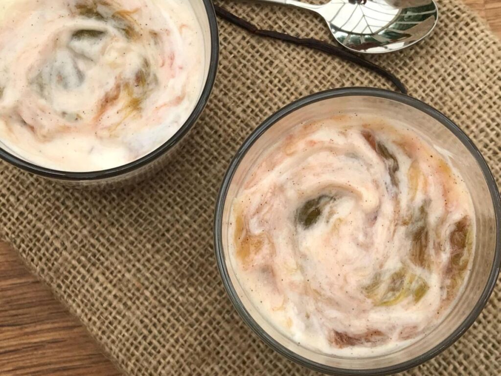 Rhubarb Custard Fool - Cinnamon and Kale