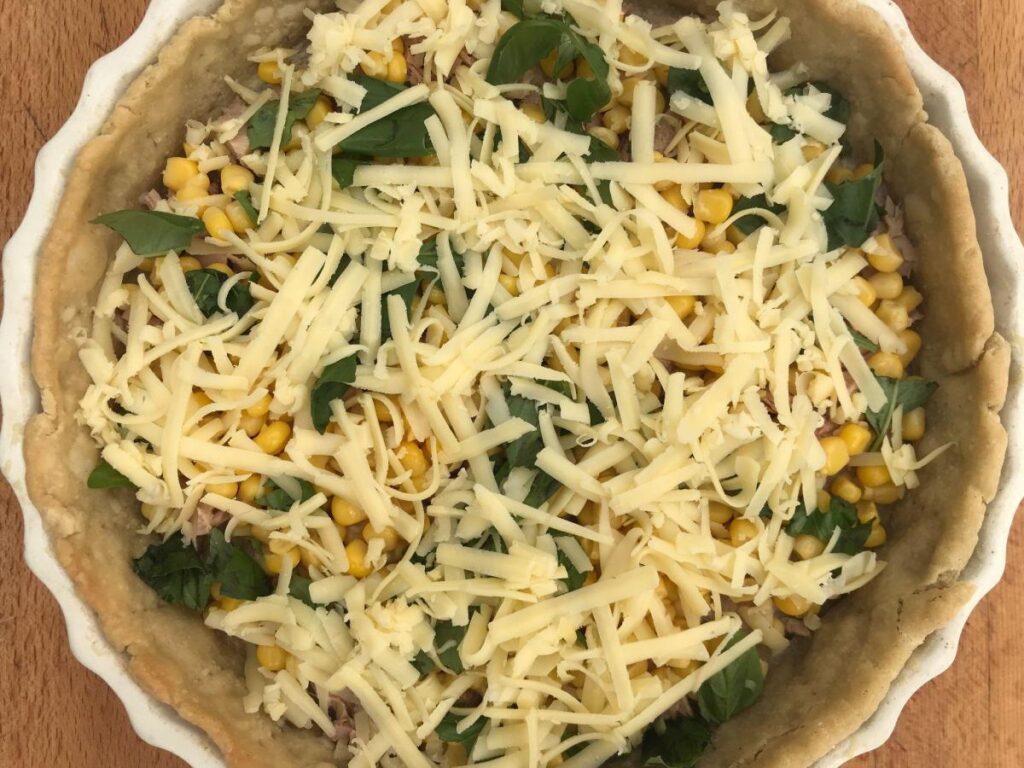Tuna and Sweetcorn Quiche - Cinnamon and Kale