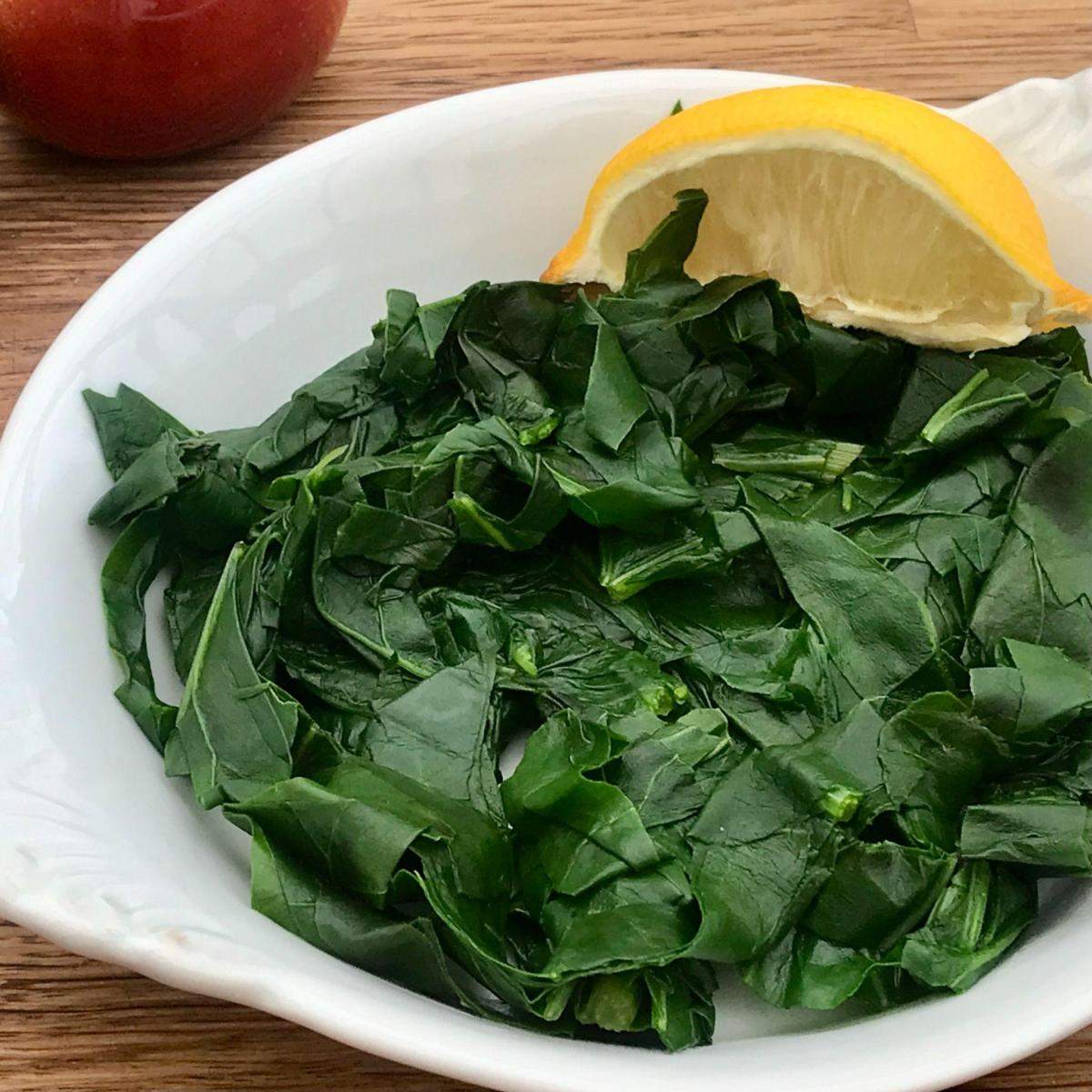 Cooked Spinach In A Bowl