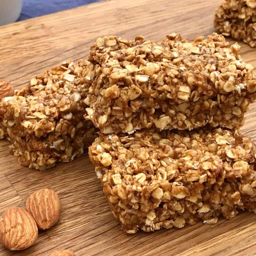 Almond Butter Flapjacks - Cinnamon and Kale