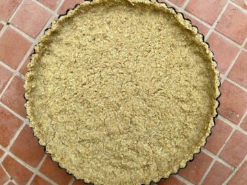 Healthy Rhubarb and Custard Tart (Gluten Free) - Cinnamon and Kale