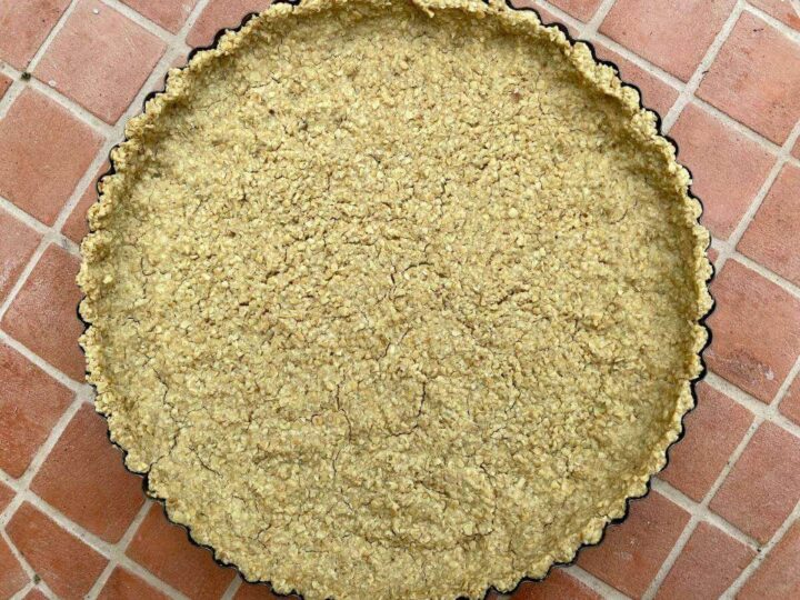 Healthy Rhubarb and Custard Tart (Gluten Free) - Cinnamon and Kale