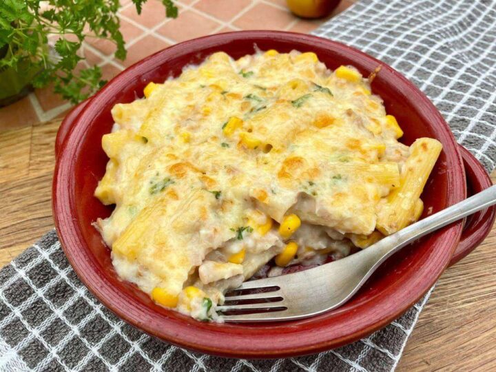 Tuna and Sweetcorn Pasta Bake - Cinnamon and Kale