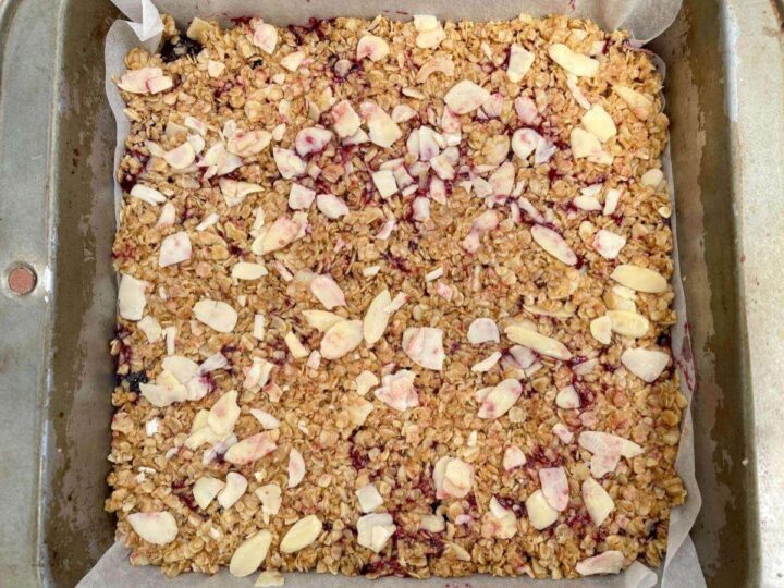 Healthy Cherry Bakewell Flapjacks - Cinnamon and Kale