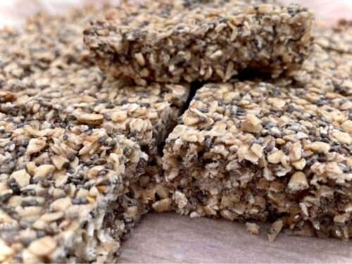 Healthy Chia Seed Flapjacks - Cinnamon and Kale
