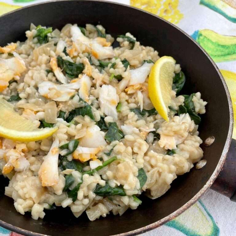 Smoked Haddock and Spinach Risotto - Cinnamon and Kale