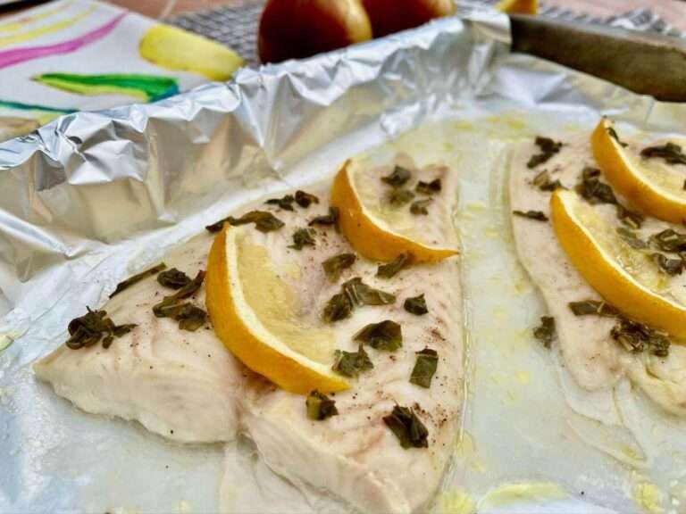 Easy Oven Baked Basa Fillets - Cinnamon and Kale