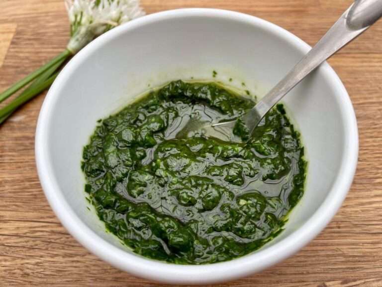 Wild Garlic Salsa Verde (Green Sauce) - Cinnamon and Kale