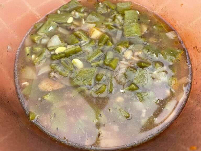 Runner Bean Soup - Cinnamon and Kale