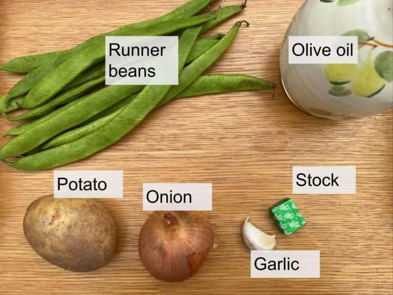 Runner Bean Soup - Cinnamon and Kale