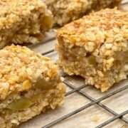 Healthy Apple Crumble Slices - Cinnamon and Kale