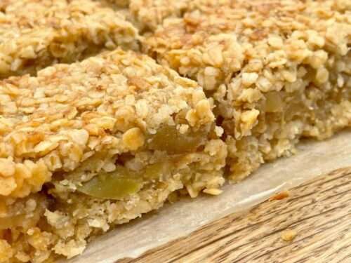 Healthy Apple Crumble Slices - Cinnamon and Kale